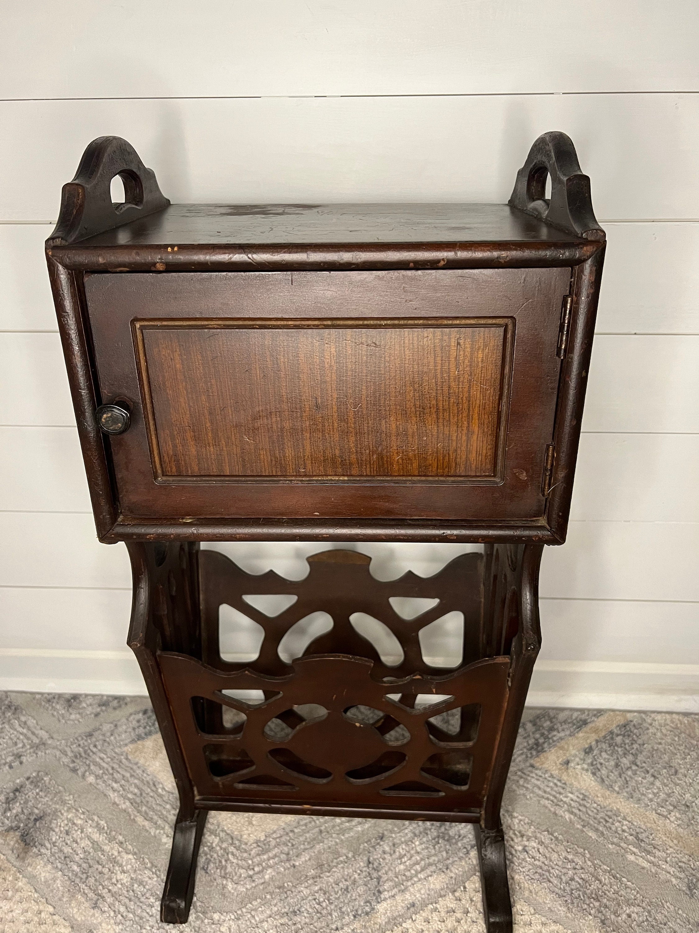 Antique Humidor Table Books