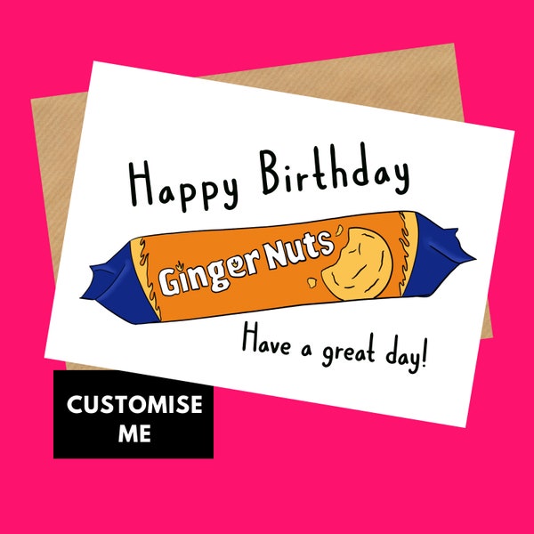 Ginger Birthday Card - Etsy