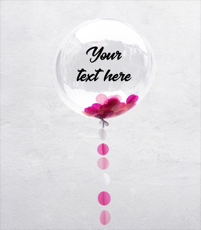 Personalized Decal, Just Decal or Decal+ballon, Clear Round Balloon ...