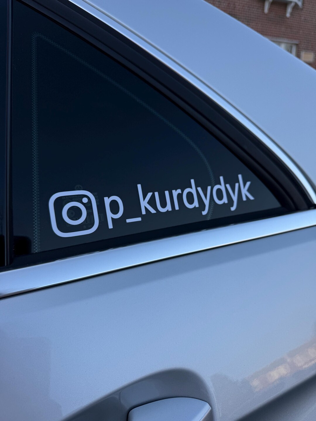 Instagram Decal, Username Sticker, Social Media Car Window Decal, Name ...