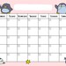 Cute Penguin Open Printable Monthly Calendar Planner, Digital Download ...
