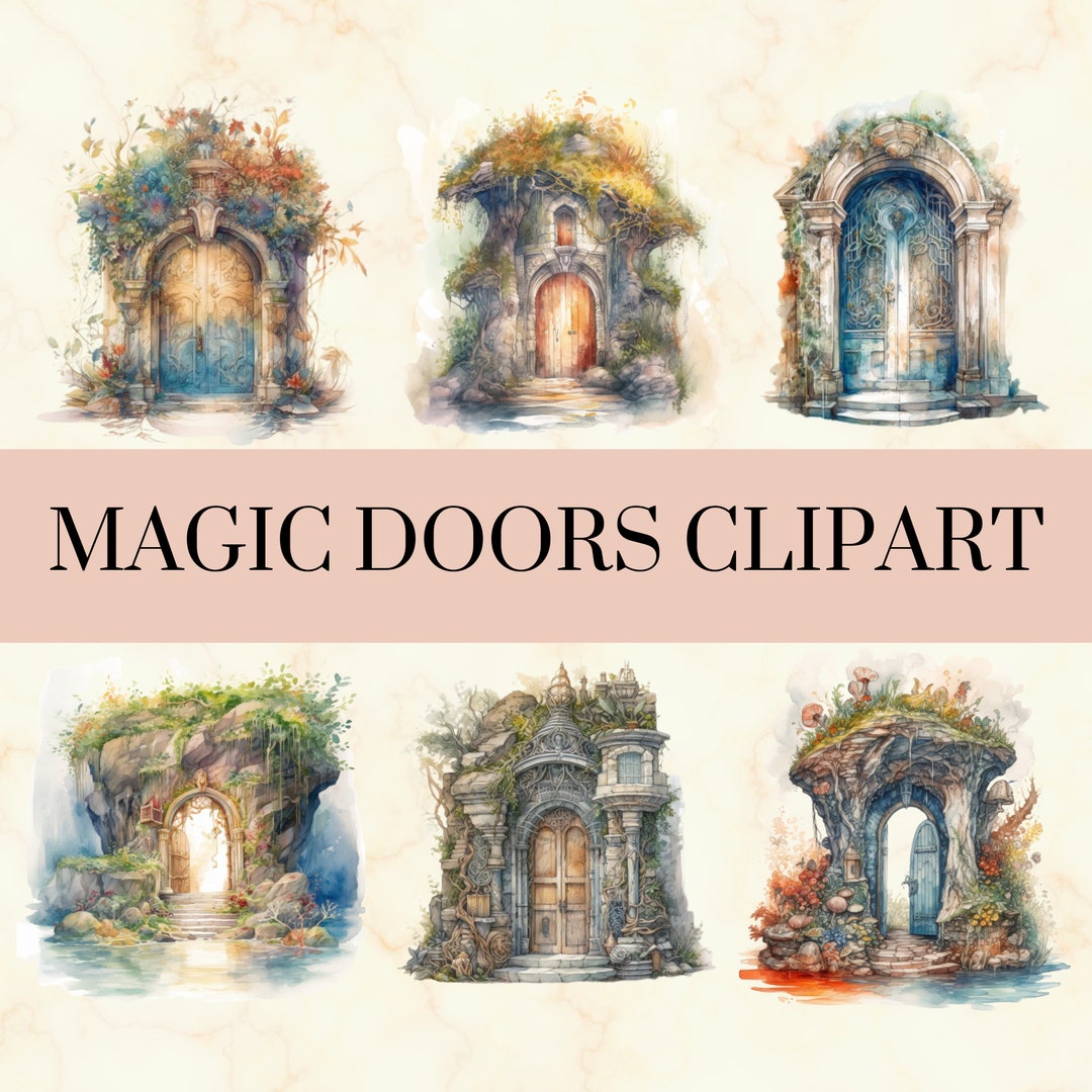 36 PNG Magic Doors Clipart - Pretty Magical Fantasy Doorway PNG Set ...