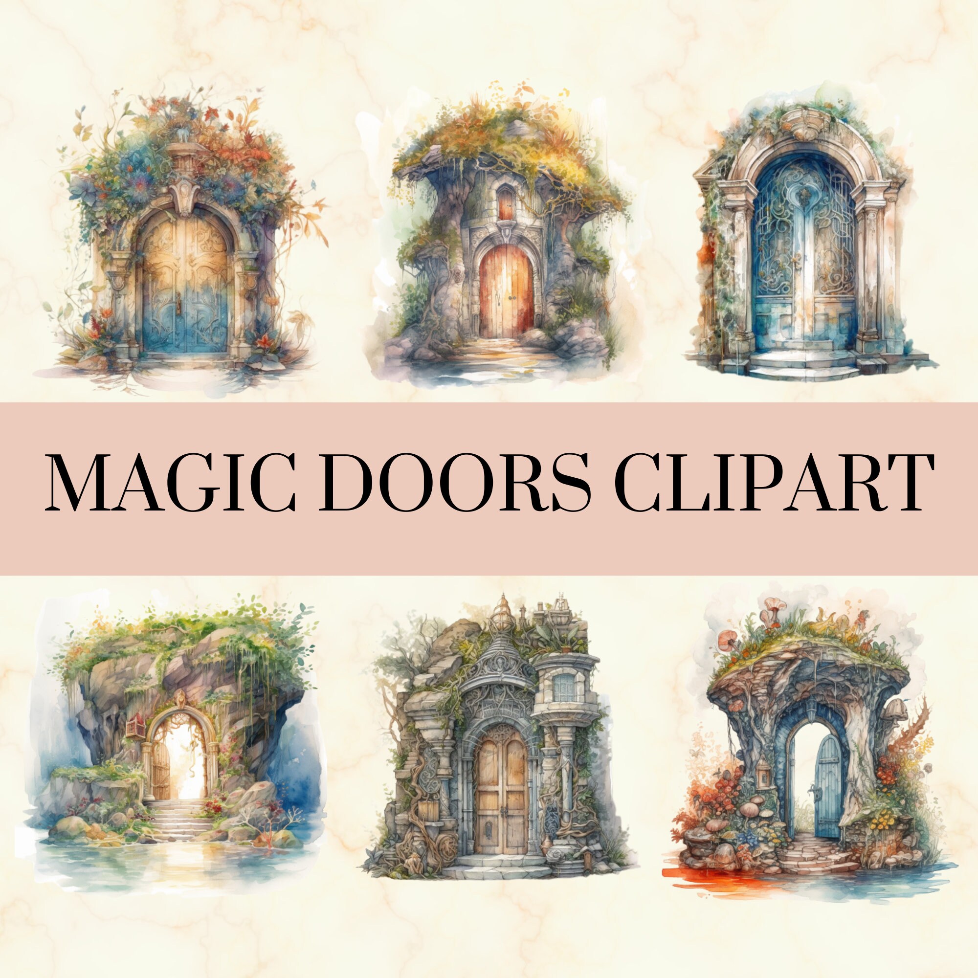 36 PNG Magic Doors Clipart Pretty Magical Fantasy Doorway PNG Set ...