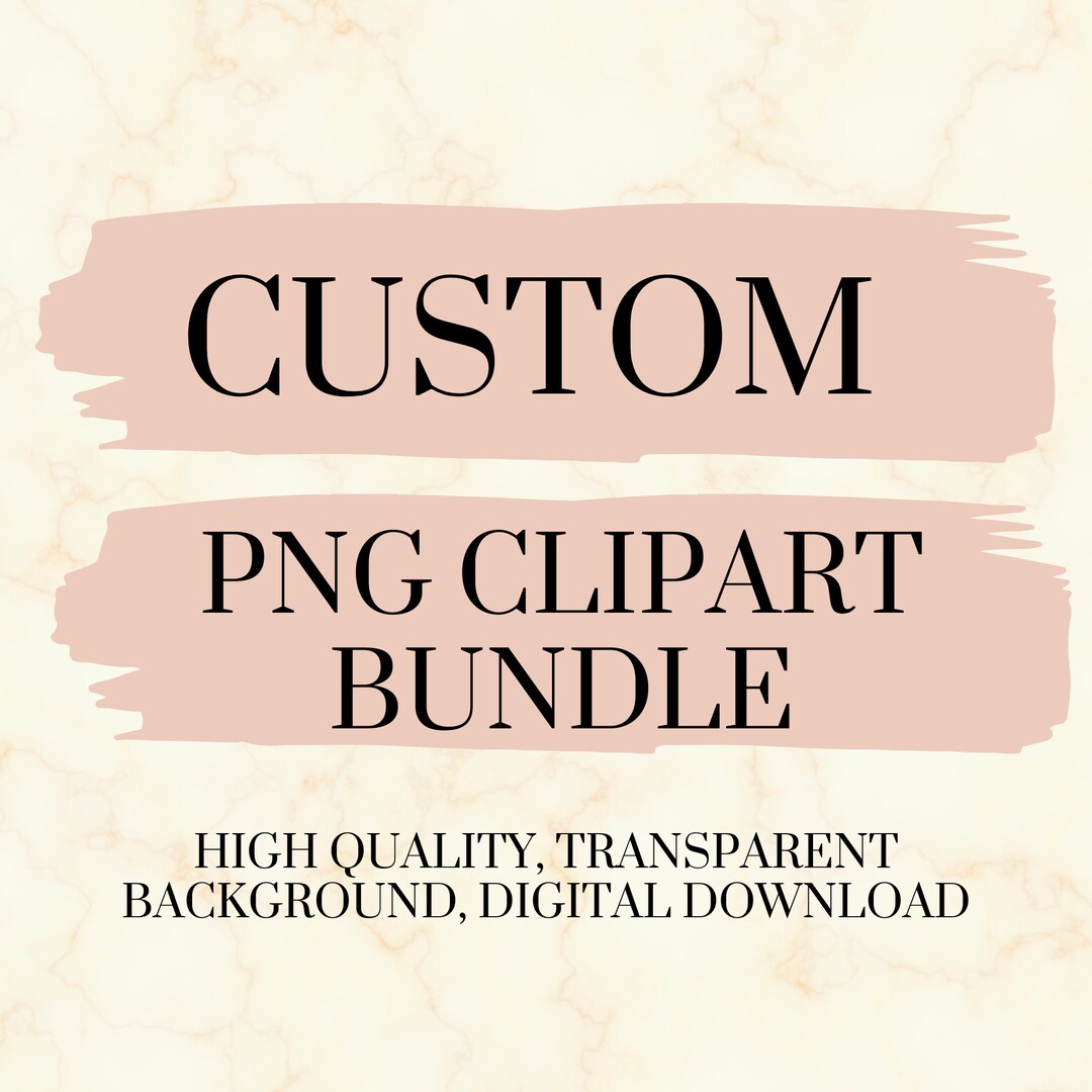 Custom Watercolor PNG Clipart Bundle, 20 Personalized Designs ...