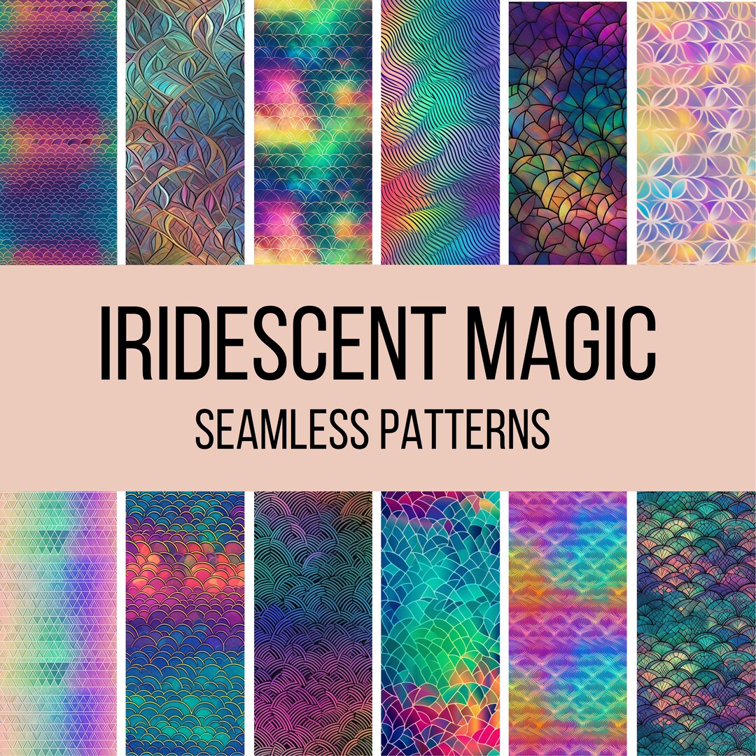 Iridescent Magic Seamless Digital Paper - Seamless Bright and Dreamy ...