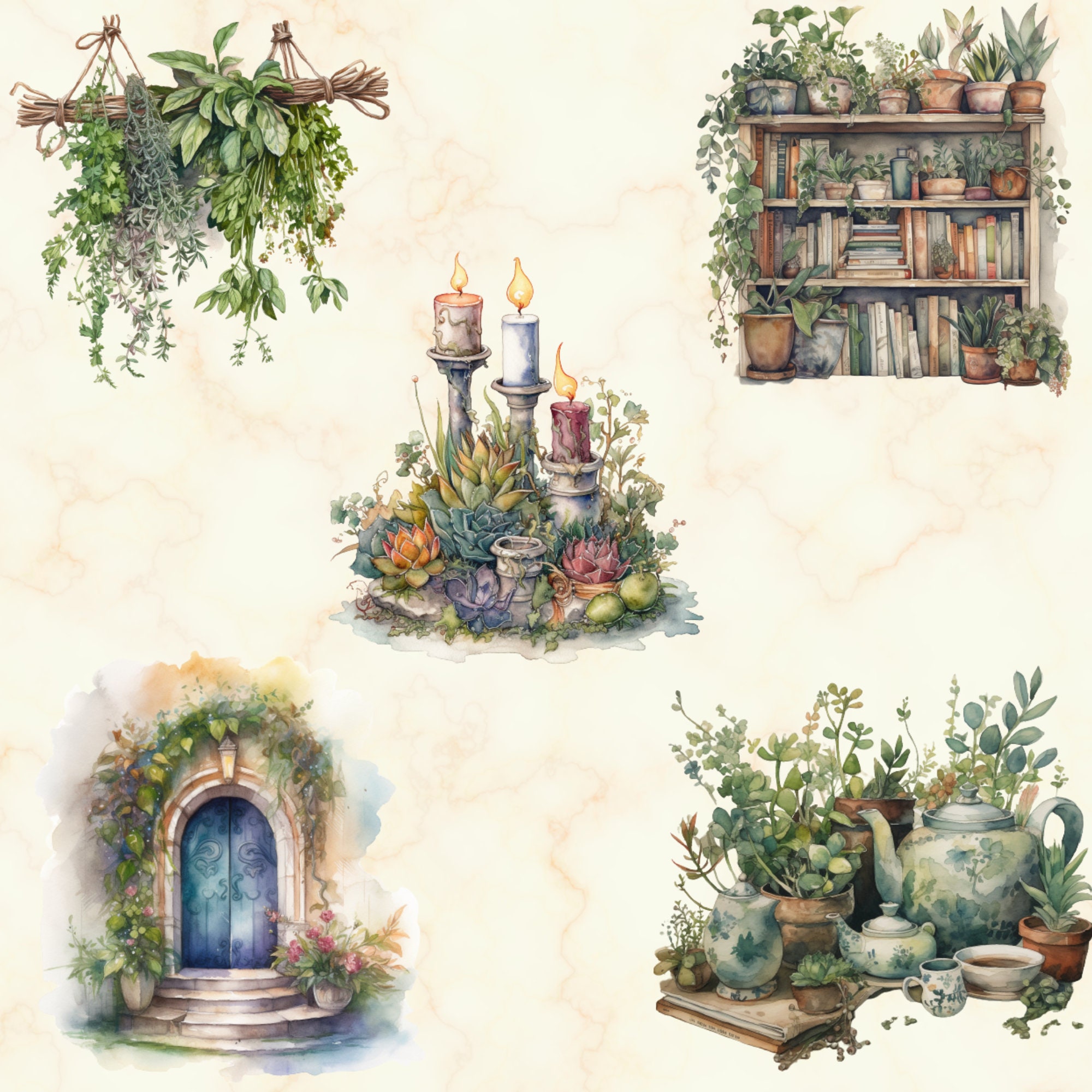 20 PNG Plant Lover Clipart - Plant PNG Set, Cute Flower and Garden Art ...