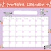 Cute Frog Open Printable Calendar, Digital Download Calendar, Instant ...