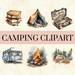 36 Camping Watercolor Clipart - Summer Camping PNG Set, Hiking PNG ...