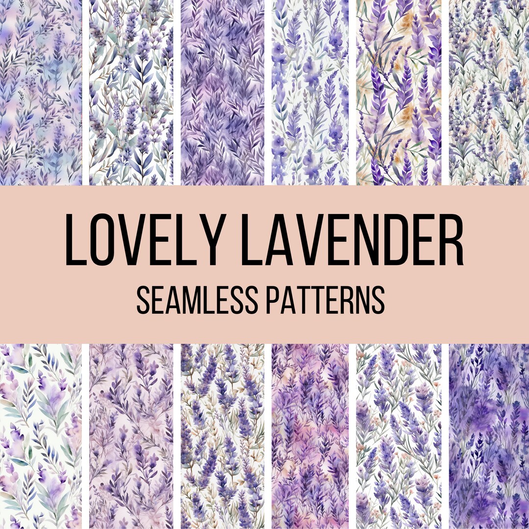 Lovely Lavender Seamless Digital Paper - Seamless Purple Floral ...