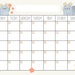 Cute Mouse Open Printable Calendar, Digital Download Calendar, Instant ...