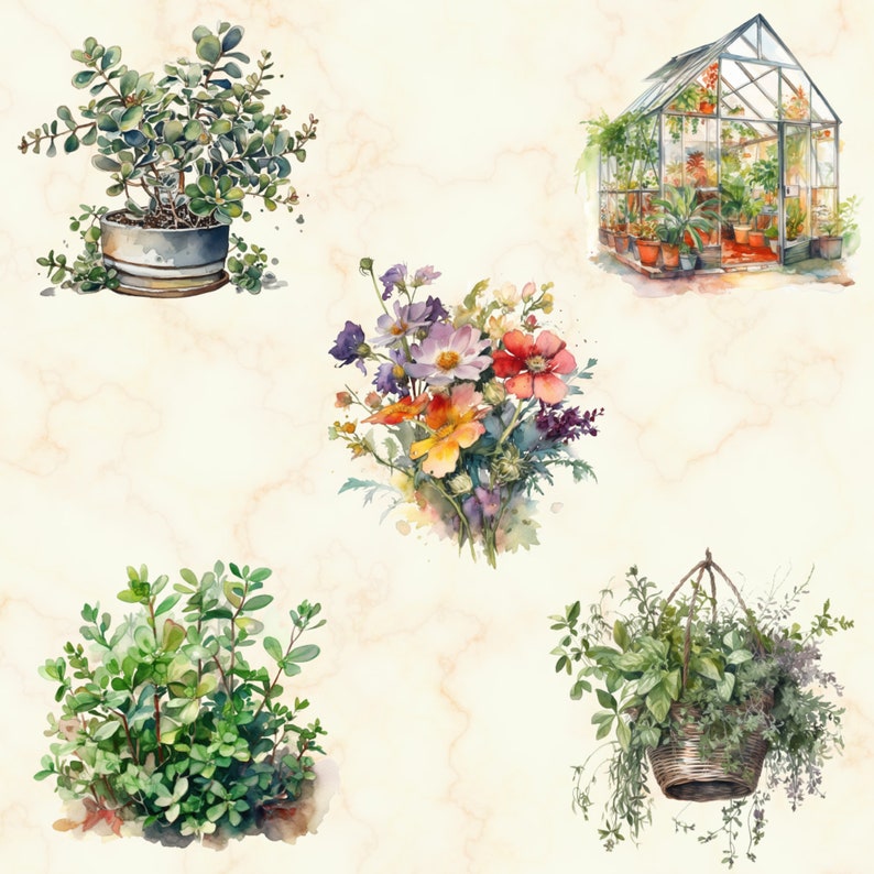 20 PNG Plant Lover Clipart - Plant PNG Set, Cute Flower and Garden Art ...