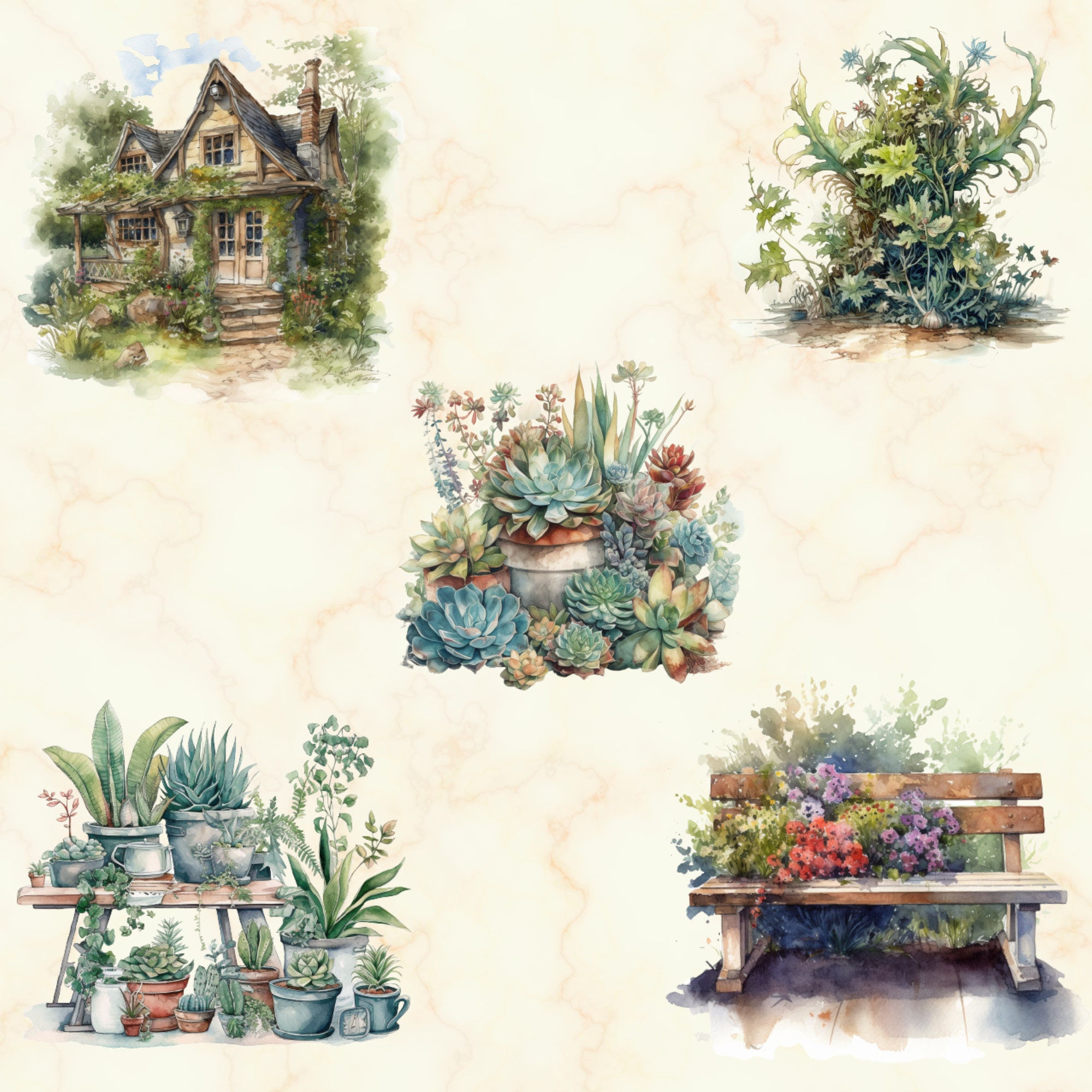 20 PNG Plant Lover Clipart - Plant PNG Set, Cute Flower and Garden Art ...
