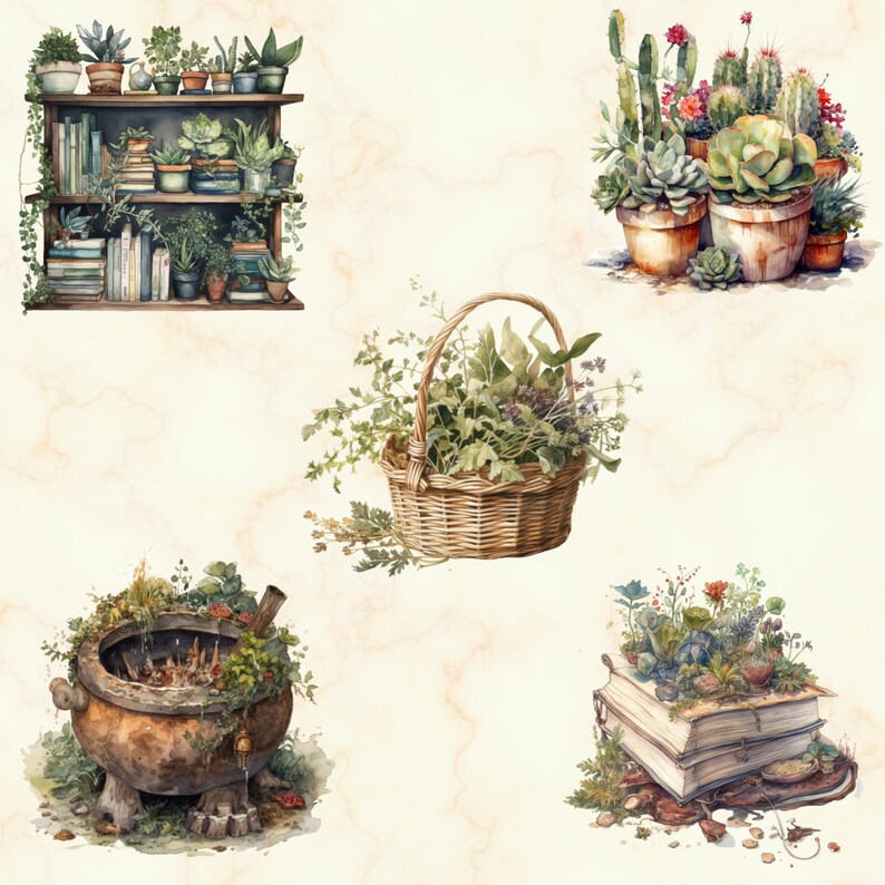 20 PNG Plant Lover Clipart Plant PNG Set Cute Flower and - Etsy