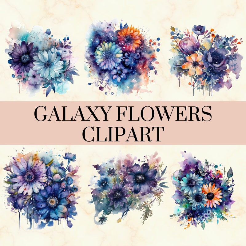 Galaxy Flowers - Etsy