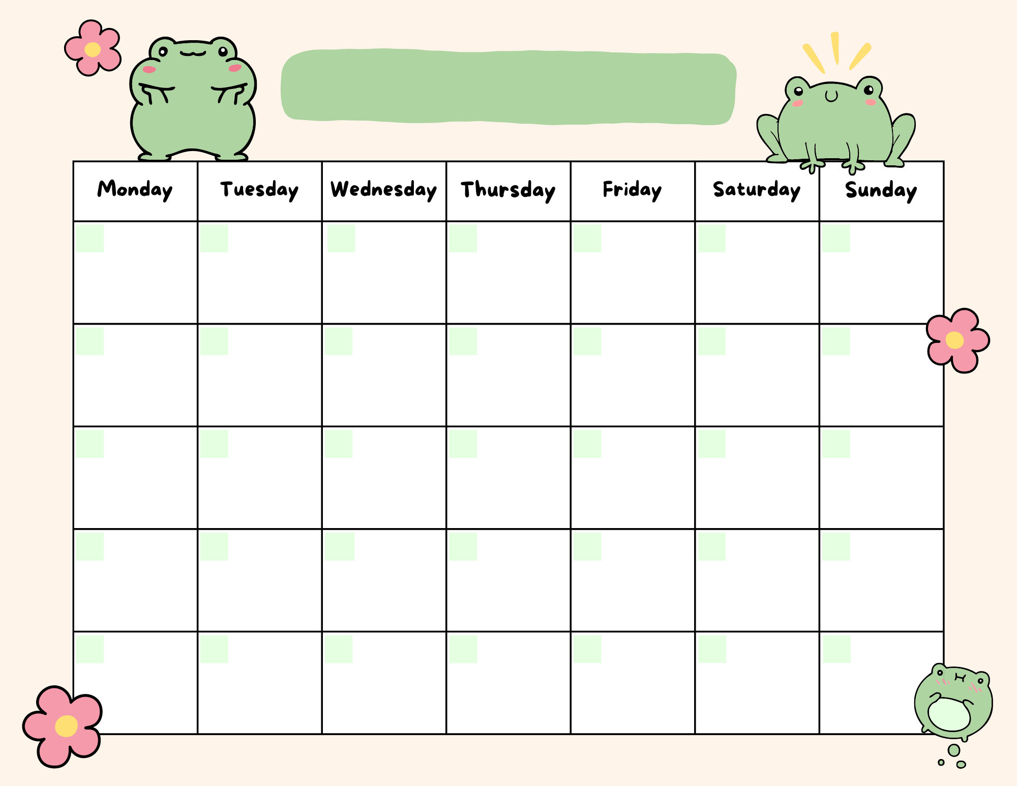 Cute Frog Digital Planner Download Bundle, Digital Download Planner ...