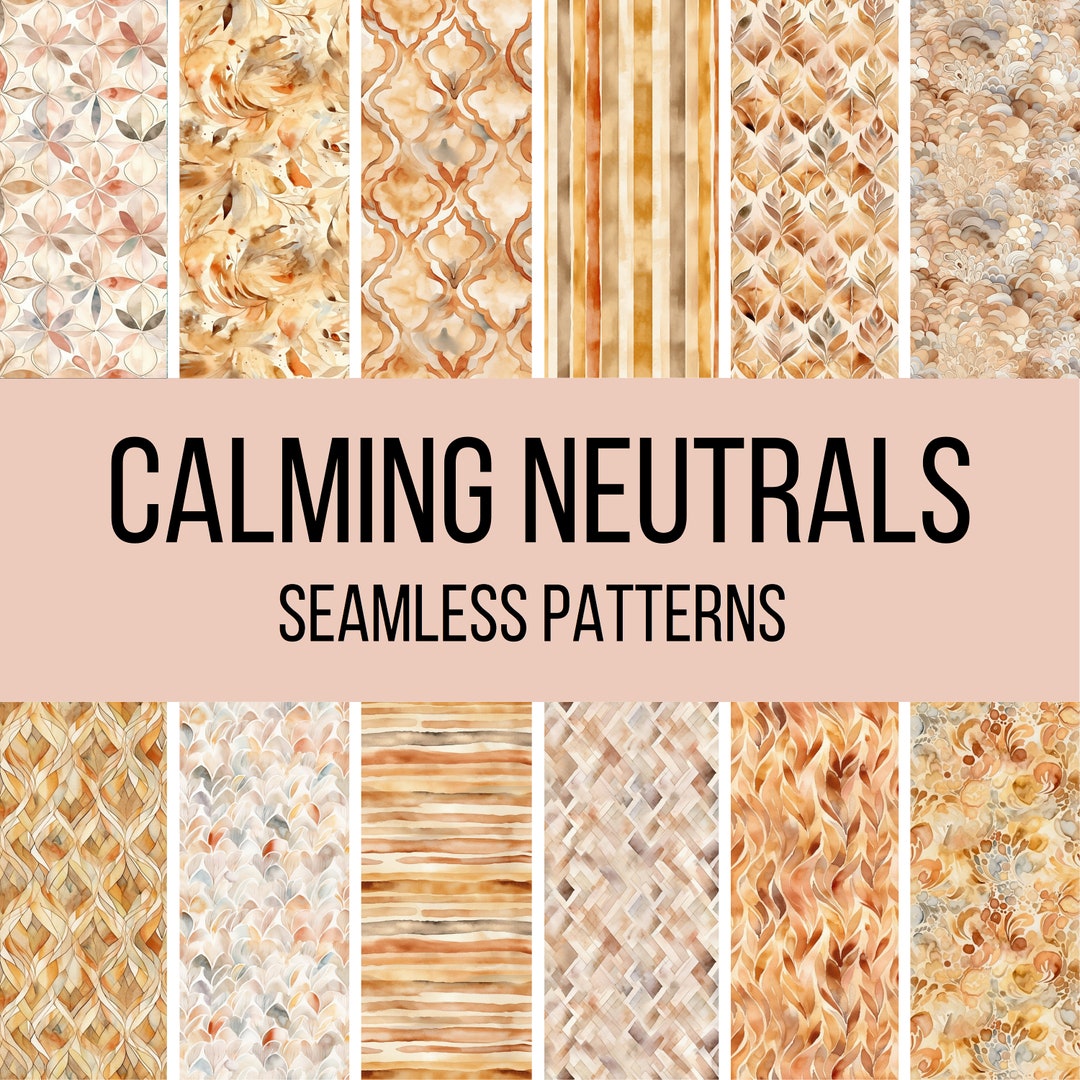 Calming Neutrals Seamless Digital Paper - Seamless Soft Colored ...