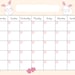 Cute Bunny Open Printable Calendar, Digital Download Calendar, Instant ...