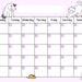 Cute Cat Open Printable Calendar, Digital Download Calendar, Instant ...