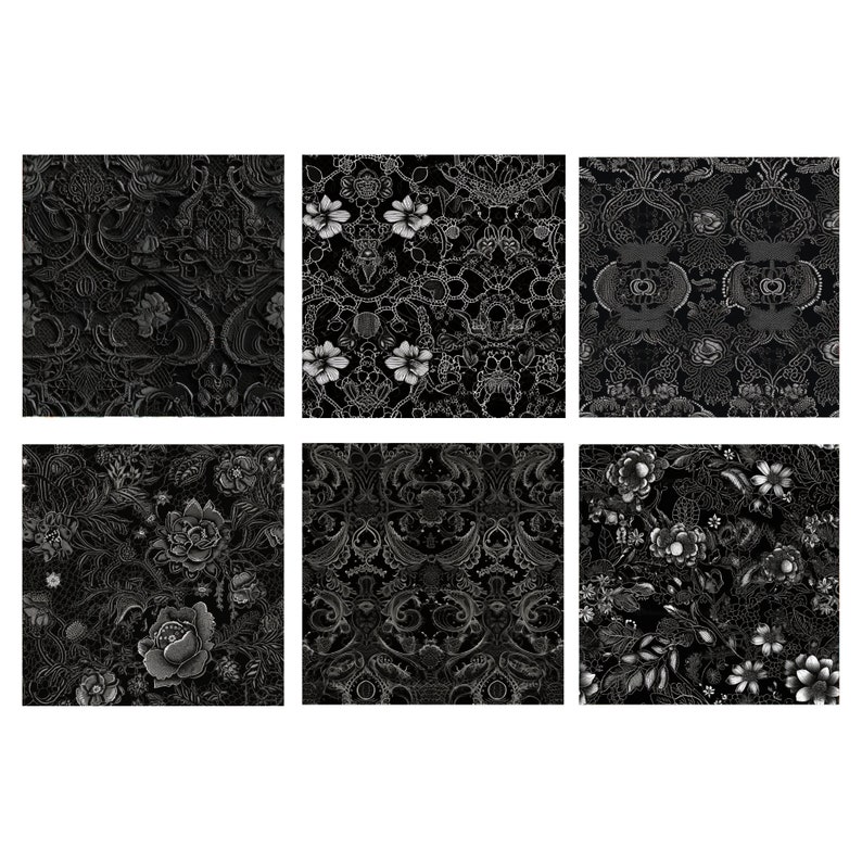 Pretty Black Lace Seamless Digital Paper -seamless Pretty Vintage ...