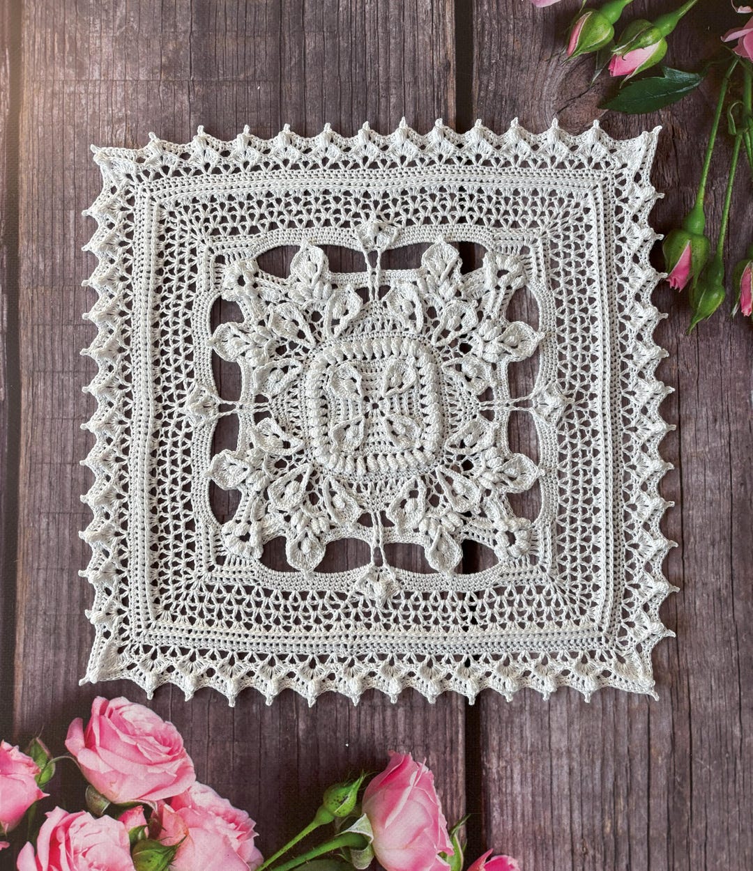 Square Crochet Doily, Openwork Crochet Doily, Crochet Doily, Doily ...