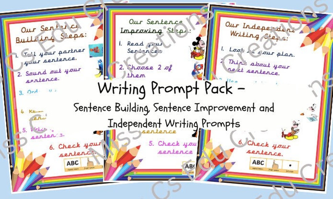 Writing Prompt Pack - Sentence Building, Sentence Improvement and ...