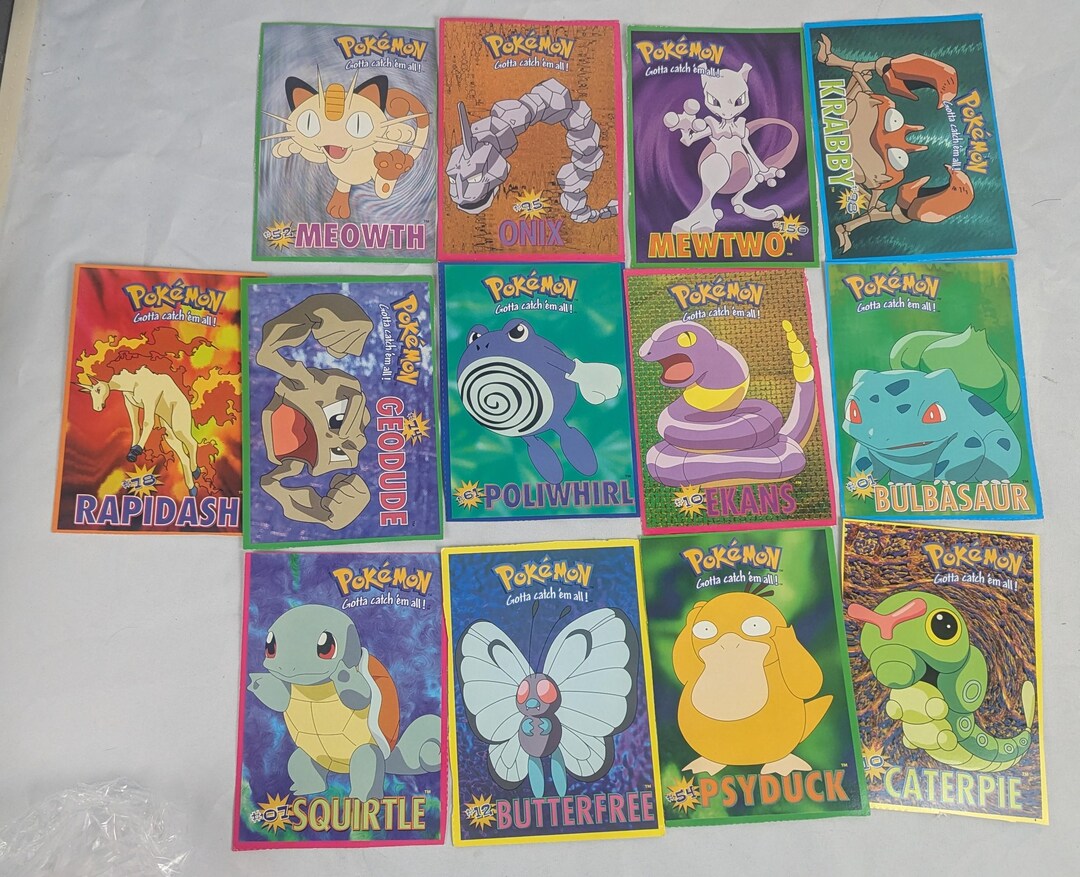 Pokémon Vintage Post Cards 1998 Lot of 13 OFFICIAL Card - Etsy
