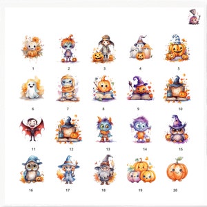 Halloween Clipart, Printable Halloween, Ghost, Pumpkin, Witch, Bat ...