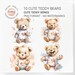 Teddy Bear Clipart, Watercolor Baby Shower Clipart, Nursery Decor, Cute ...