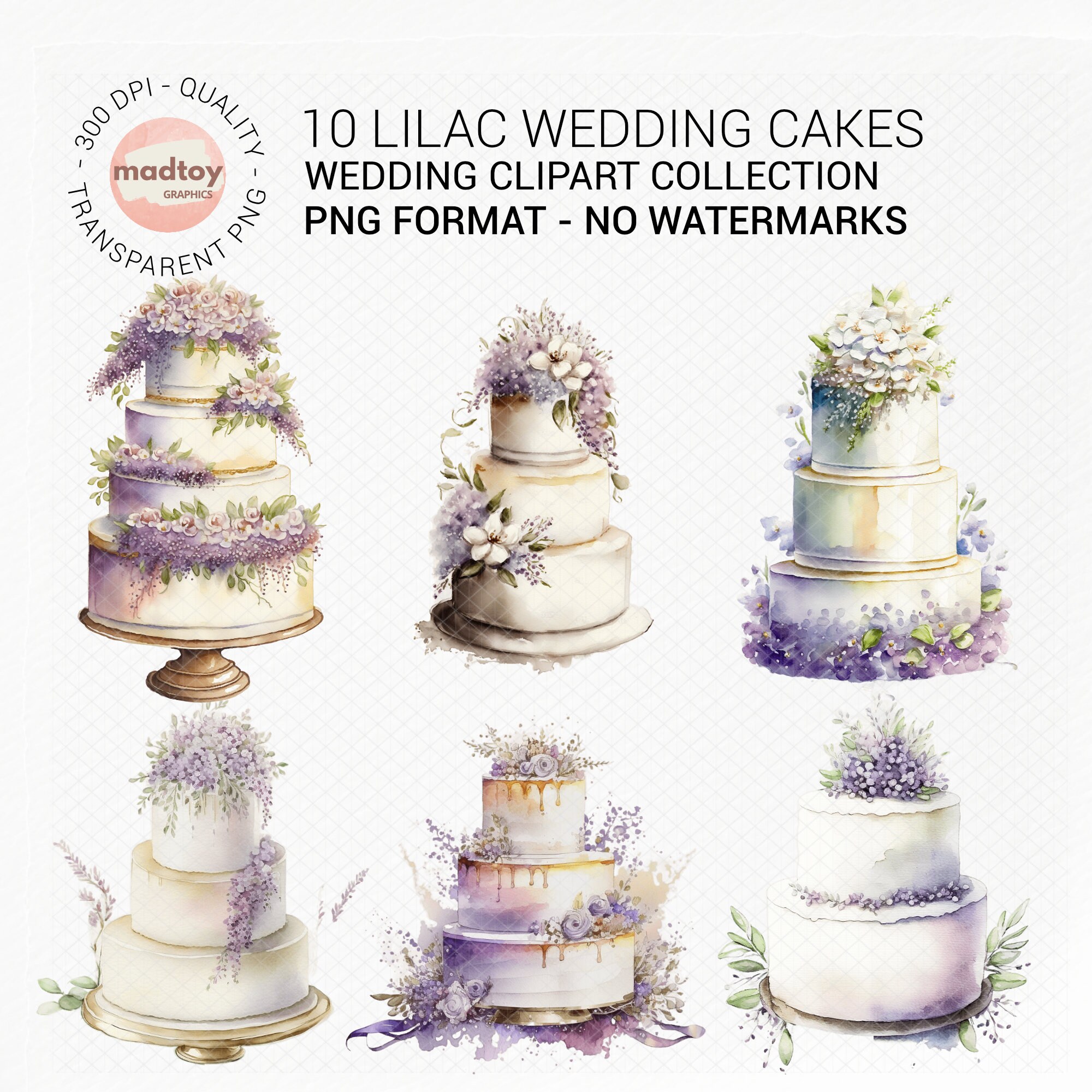 Purple Wedding Cake Clip Art