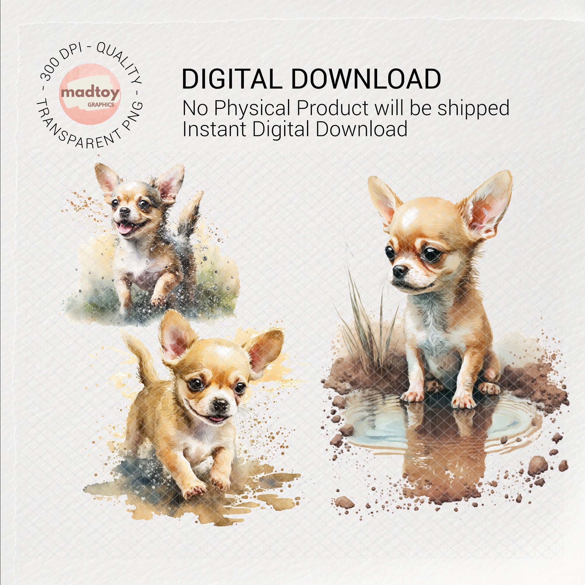 Chihuahua Clipart, Chihuahua Puppy Clipart, 14 Cute Dog Clipart, Dog ...