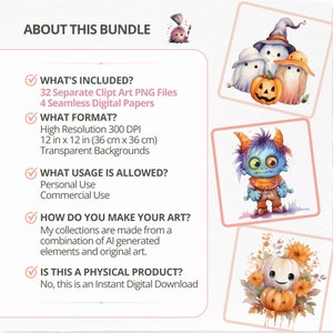 Halloween Clipart, Printable Halloween, Ghost, Pumpkin, Witch, Bat ...