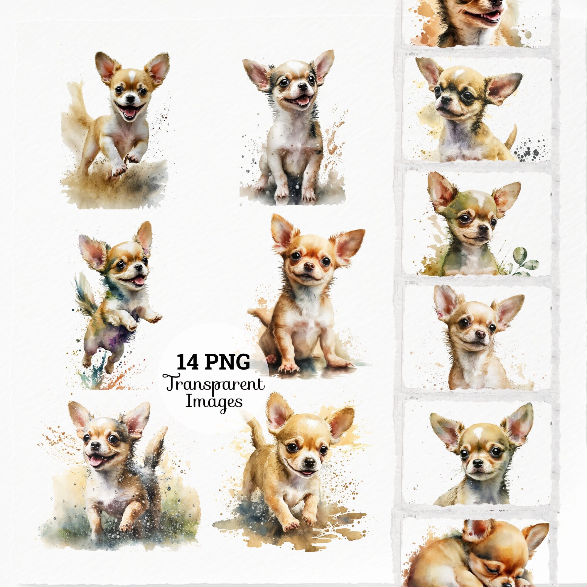 Chihuahua Clipart, Chihuahua Puppy Clipart, 14 Cute Dog Clipart, Dog ...