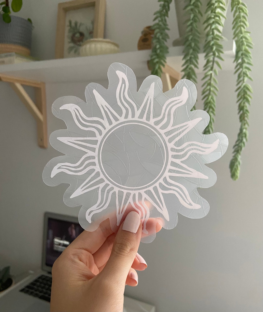 Sun Shaped Suncatcher | Boho Sun Sticker | Rainbow Maker | Window ...
