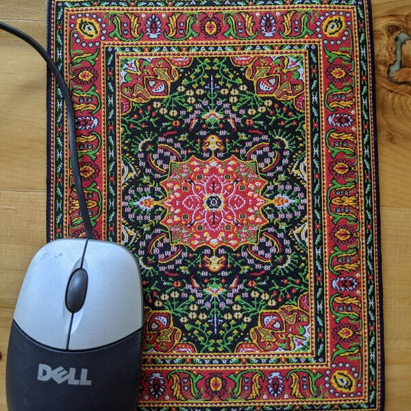 Black and Red Mouse Pad - Etsy