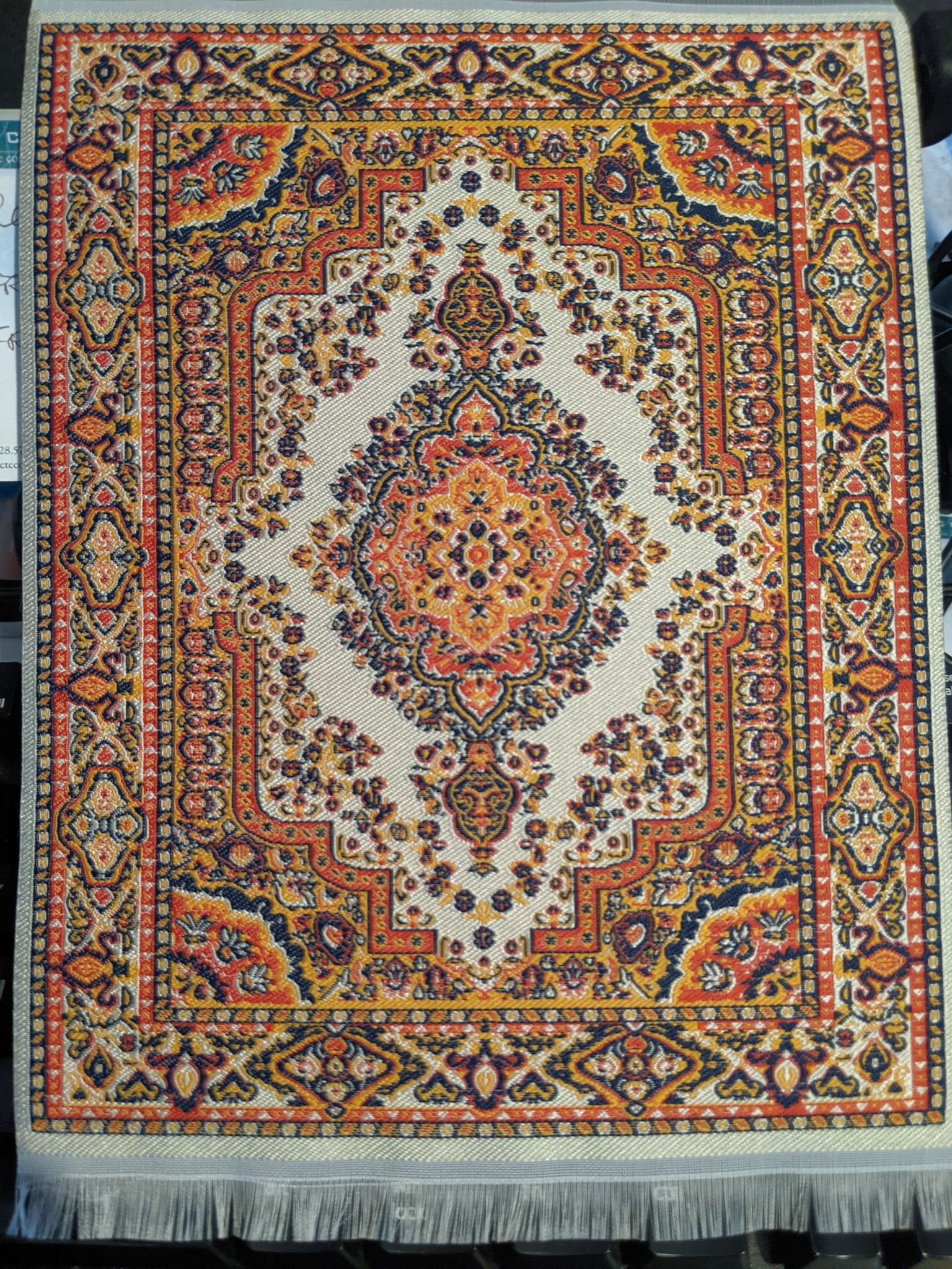 Beautiful Shades of Orange Turkish Carpet Mouse Pad Persian Rug Office ...