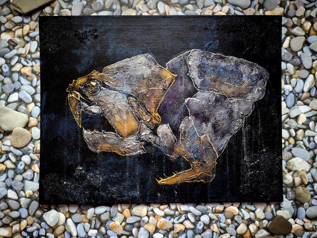 Ancient Fish Scull Head Halloween Original Textured Chrome Powder ...