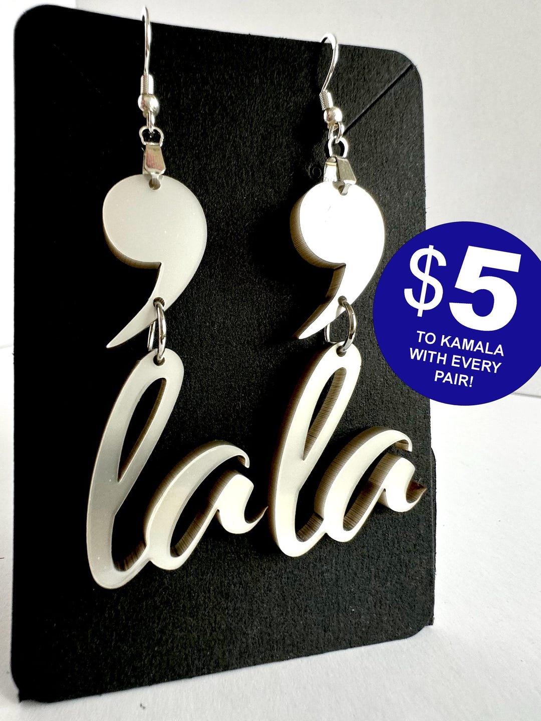 Comma La Kamala Harris Earrings - Etsy