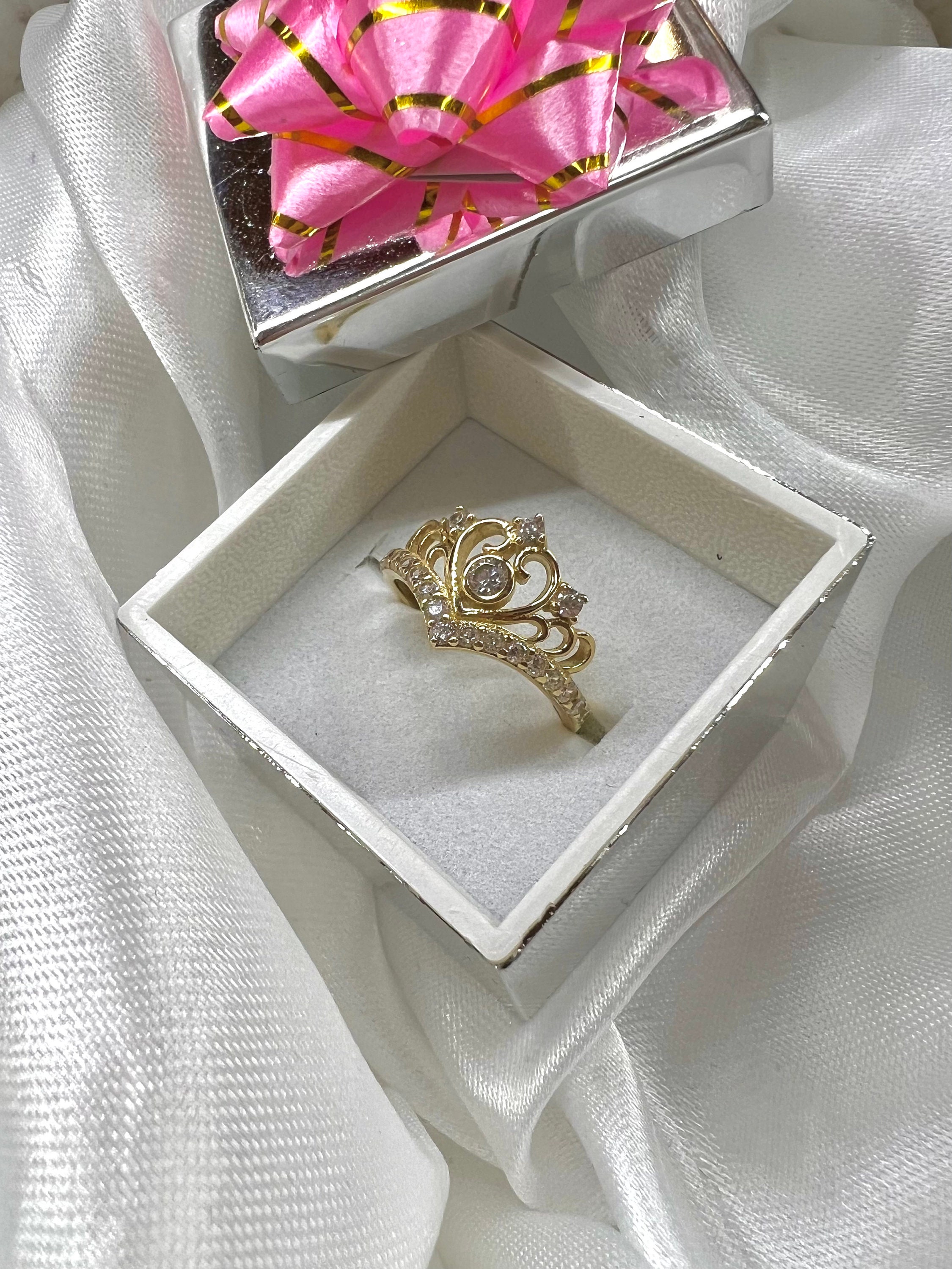 Crown 14k Ring - Etsy