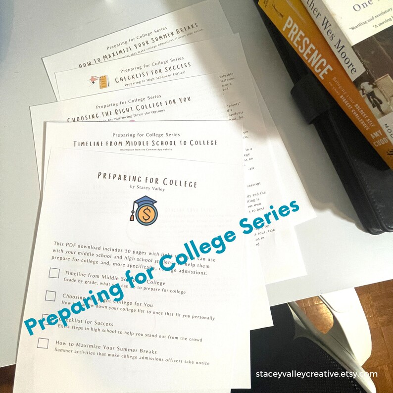 Preparing for College, Digital Download, Timeline From Middle School to ...