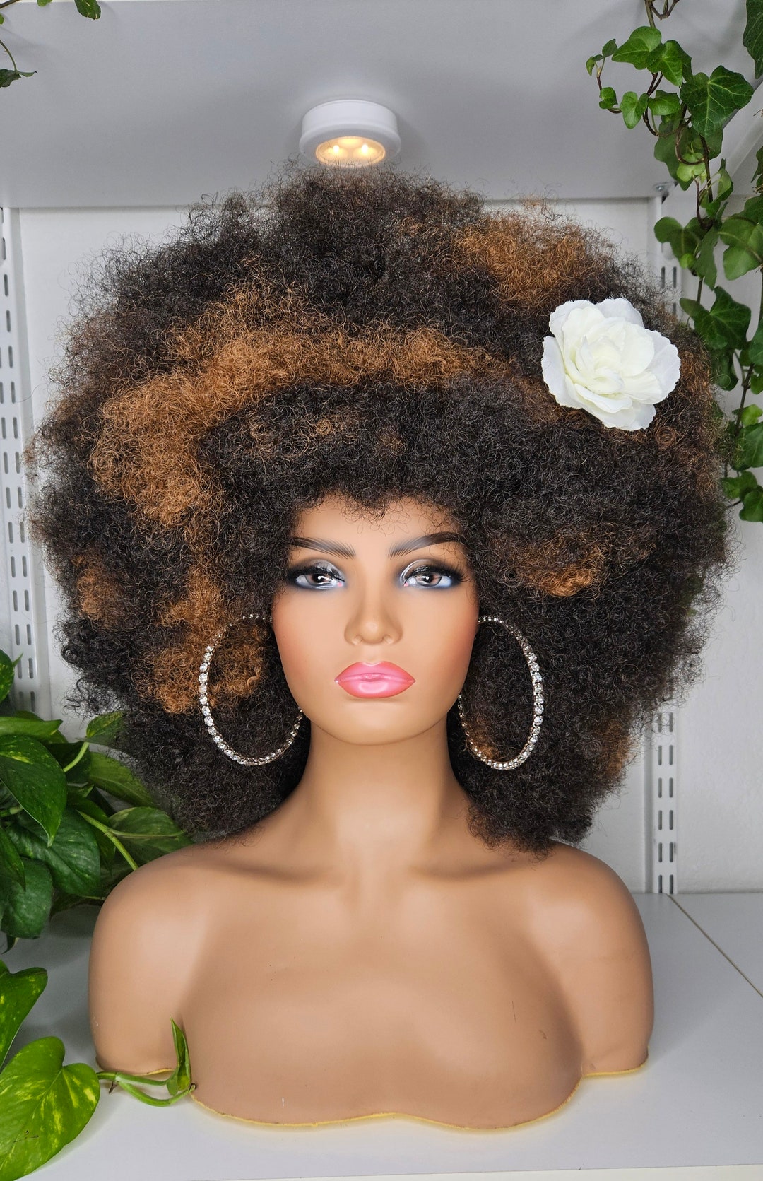 Afro Wig, Wigs for Black/white Women, Curly Blonde Wig, Afro Curly Wig ...