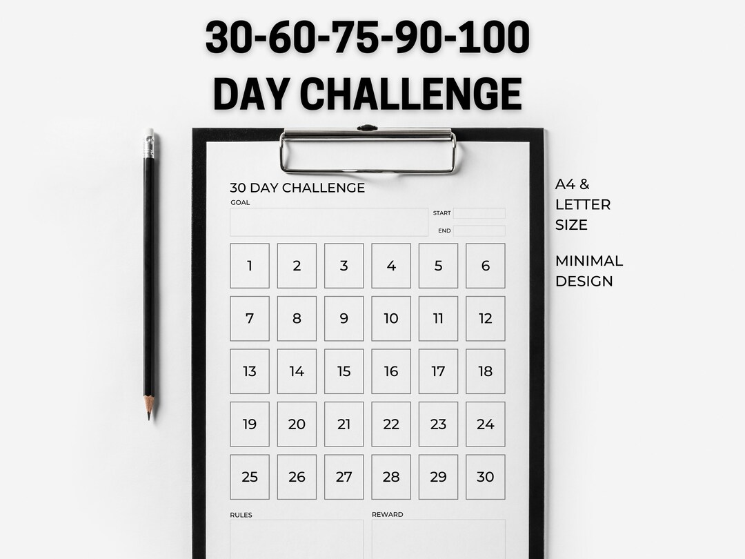 Multiple Day Challenge Tracker Printable (PDF) - Etsy