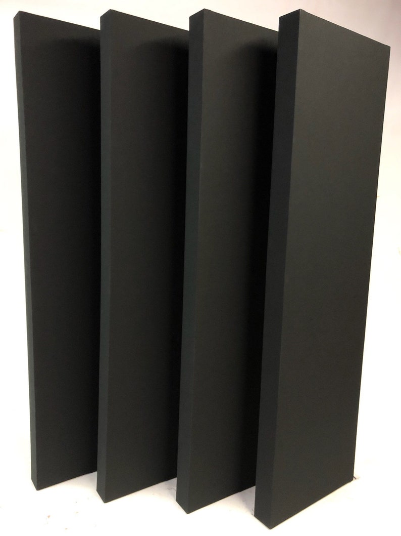 Acoustic Panels (SET OF 4) Black - 4ft X 1ft X 2.5in - Etsy