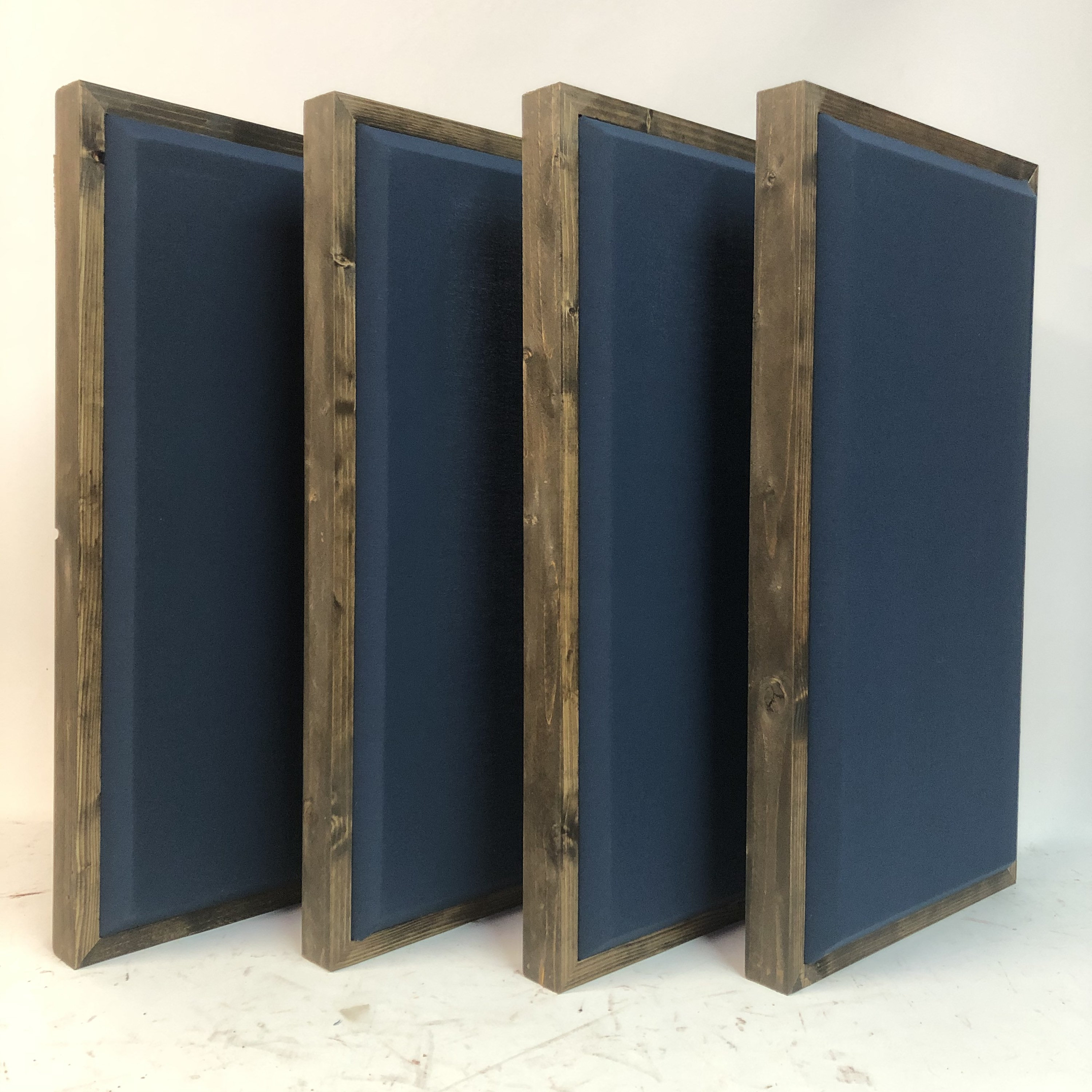 Acoustic Panels (SET OF 4) Navy Blue & Walnut Custom Framed: 2ft X 1ft ...