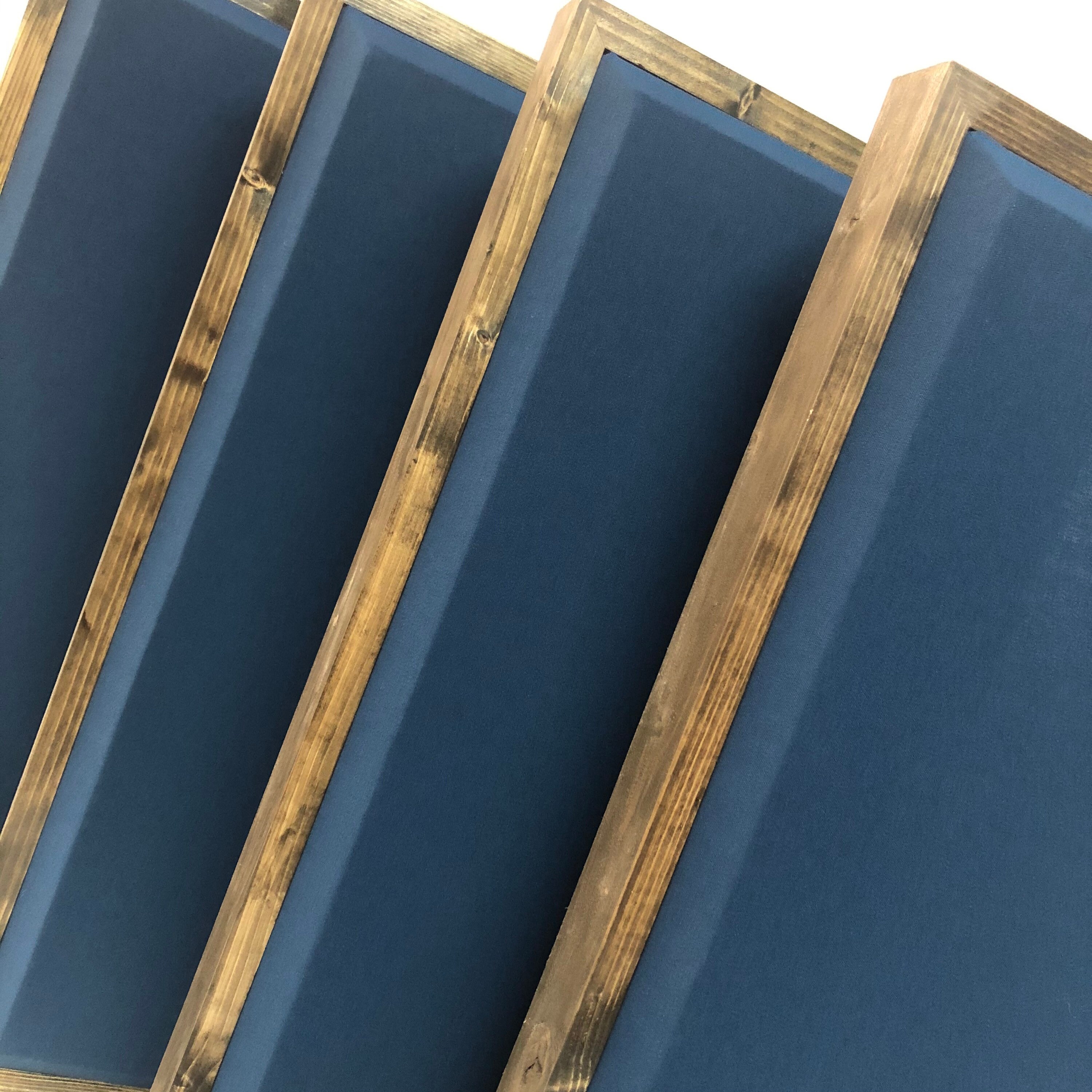 Acoustic Panels (SET OF 4) Navy Blue & Walnut Custom Framed: 2ft X 1ft ...