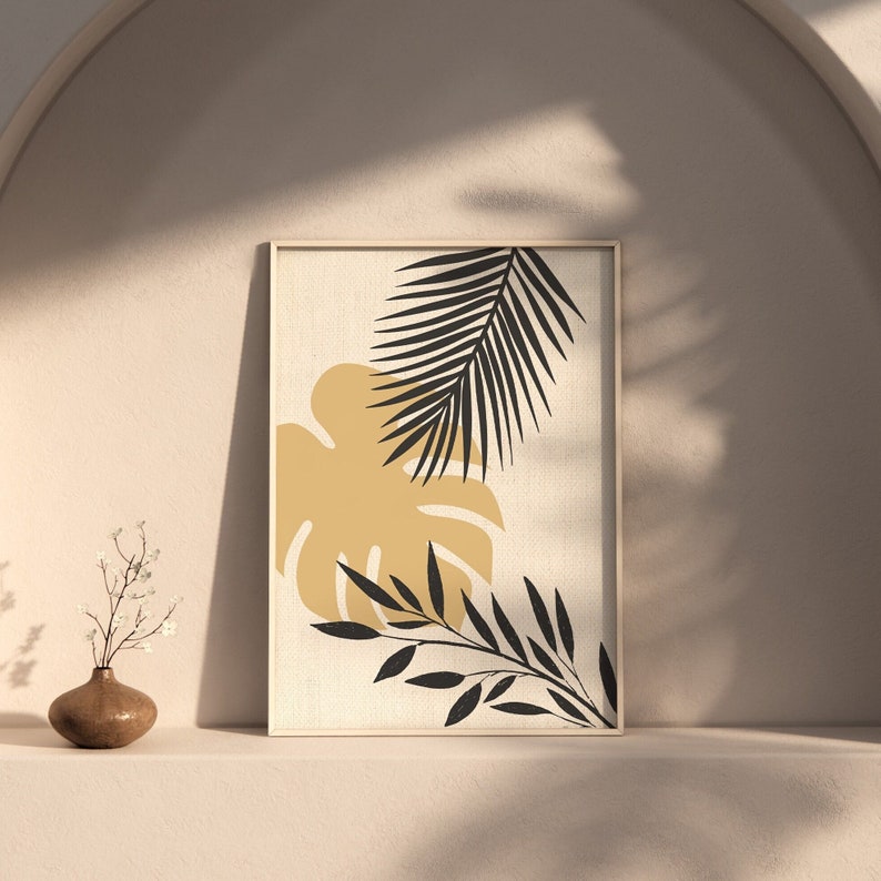 Plant Wall Art Printable Neutral Wall Art Floral Wall Art - Etsy