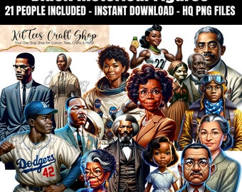 Black Historical Figures, Clipart, Includes 15+ Famous Black Historical ...