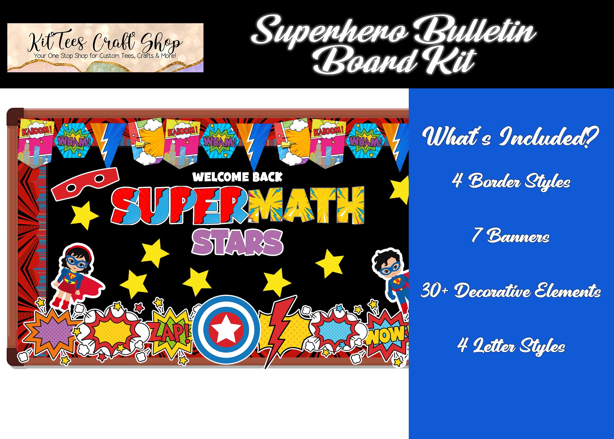 Superhero Welcome Back to School Bulletin Board Kit Customizable ...