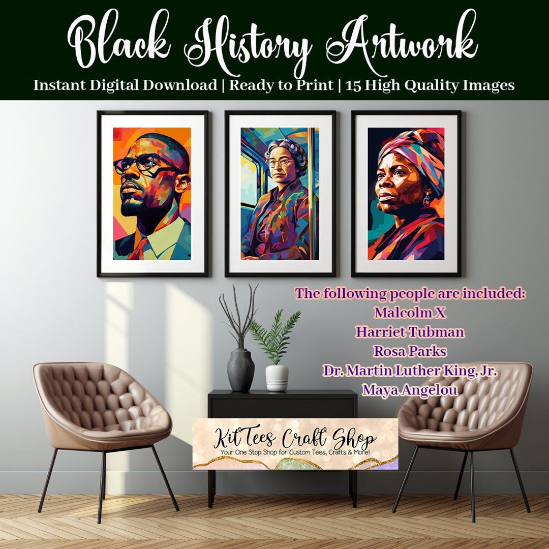 Black History Artwork, Use for Wall Art or T-shirt Designs & More! 5 ...
