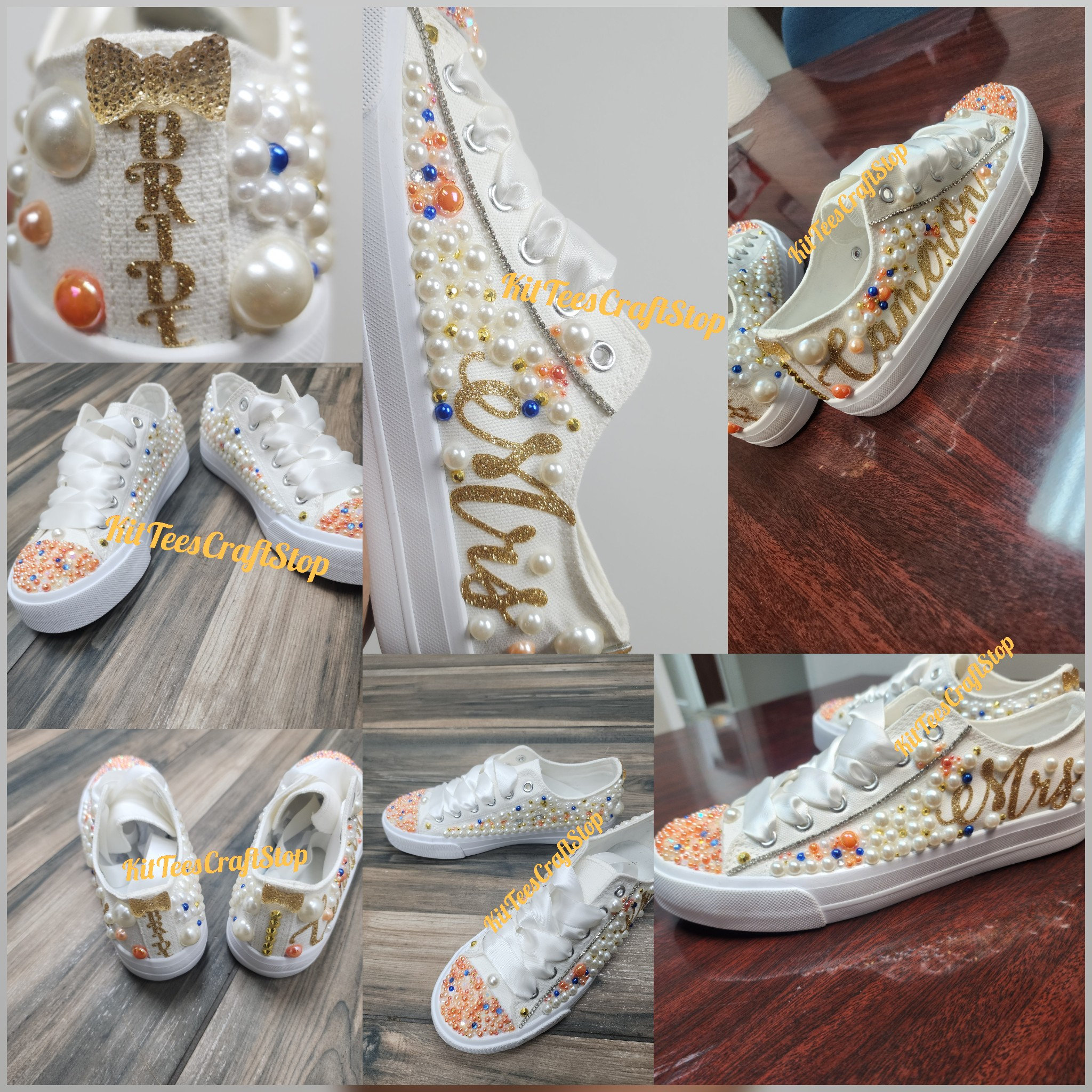Custom Wedding Shoes, Bride Sneakers, Bride Chuck T@ylor Inspired ...