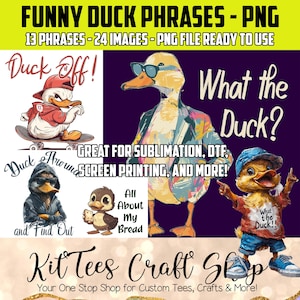 Funny Duck Phrases PNG: 13 Sayings, 24 Images (digital Download) - Etsy